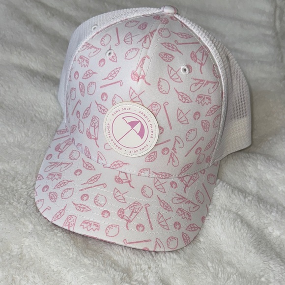 Puma | Accessories | Puma Pink And White Cap Arnold Palmer | Poshmark